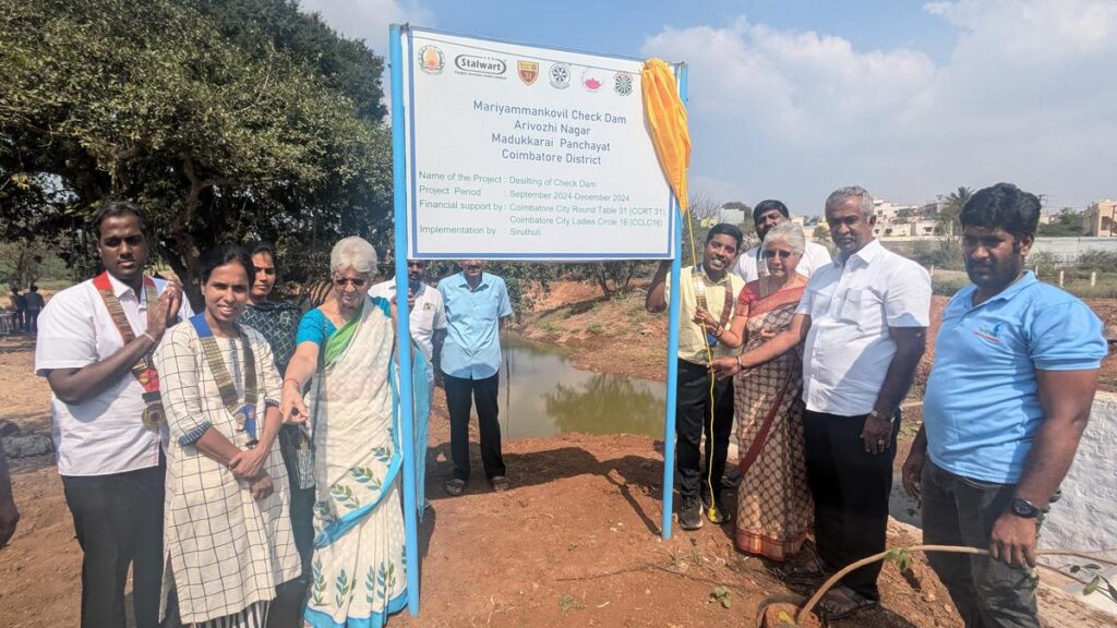 Siruthuli Revives Mariamman Temple Check Dam in Coimbatore City - Water ...